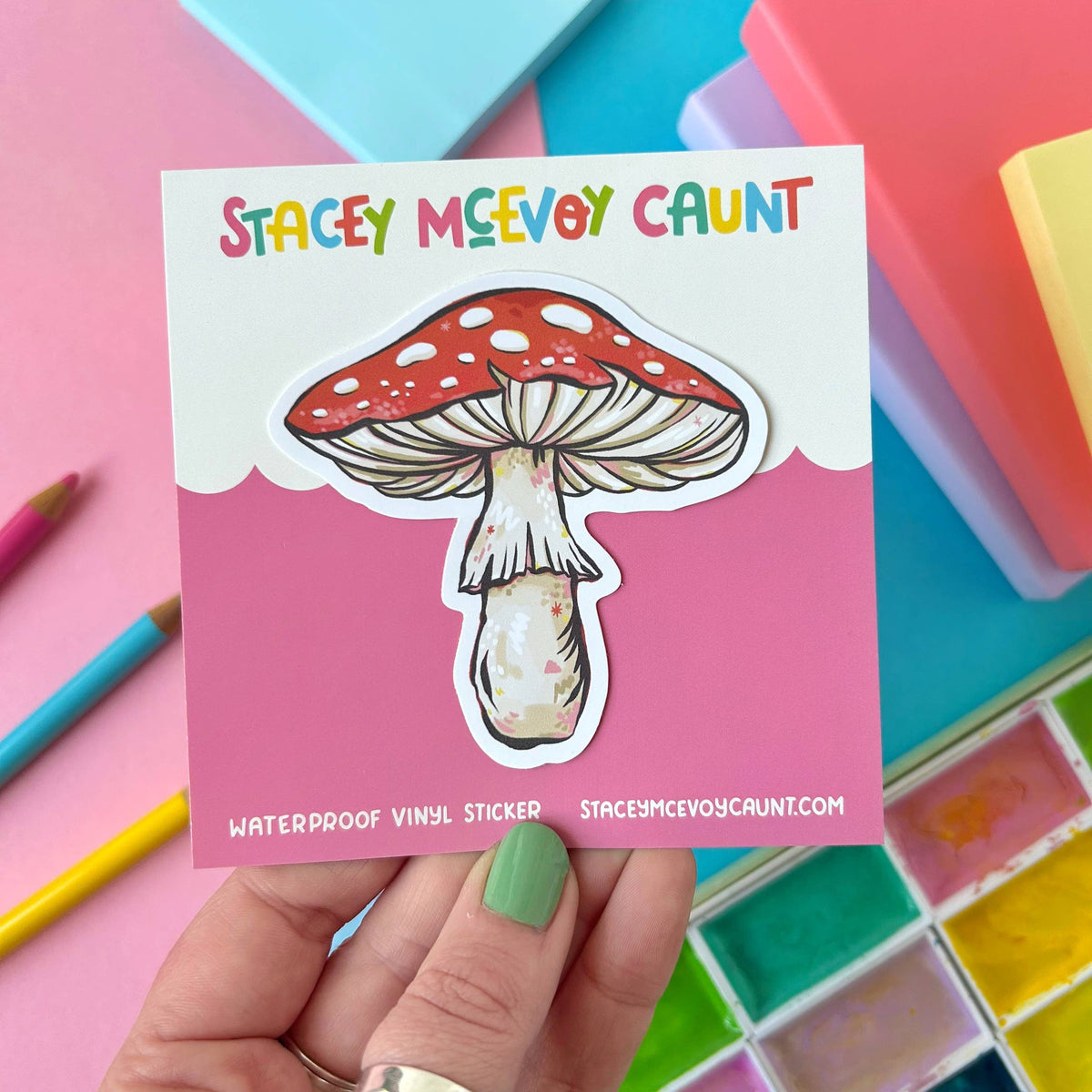 Red Mushroom/Toadstool Sticker – Masato Jones