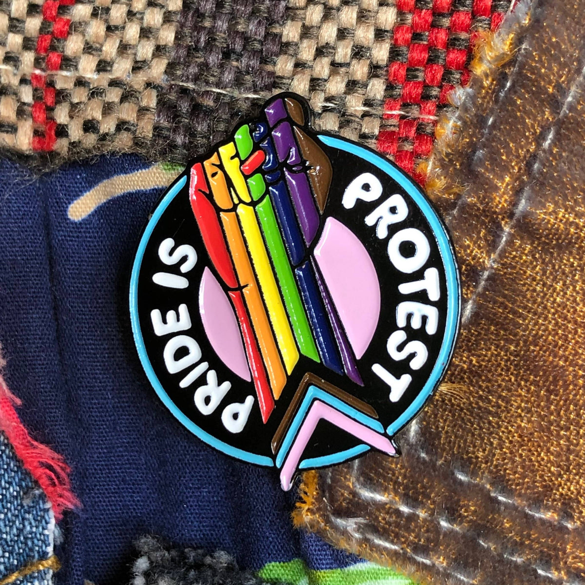 Pride Is Protest Enamel Pin Badge – Masato Jones