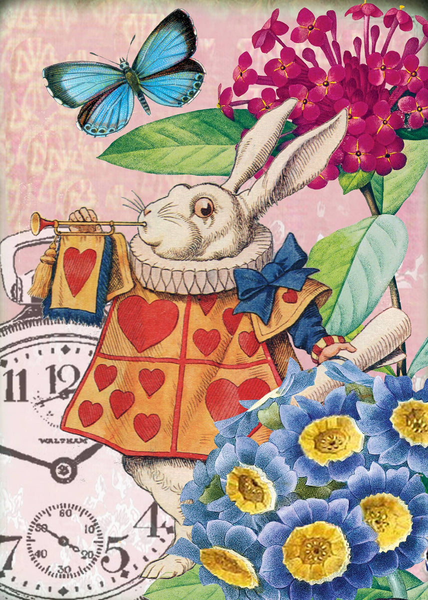 Oh! I Say - Alice In Wonderland Vintage Collage Greeting Card – Masato ...