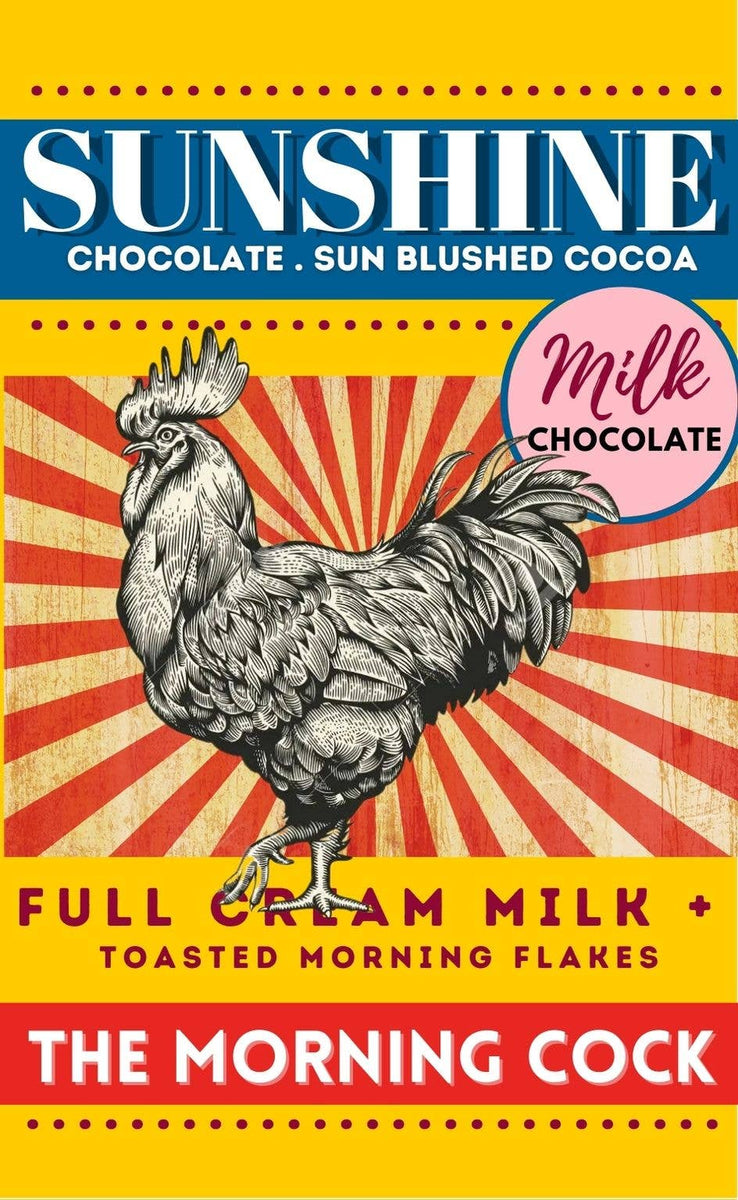 Sunshine Chocolate The Morning Cock Full Cream milk + toasted morning ...
